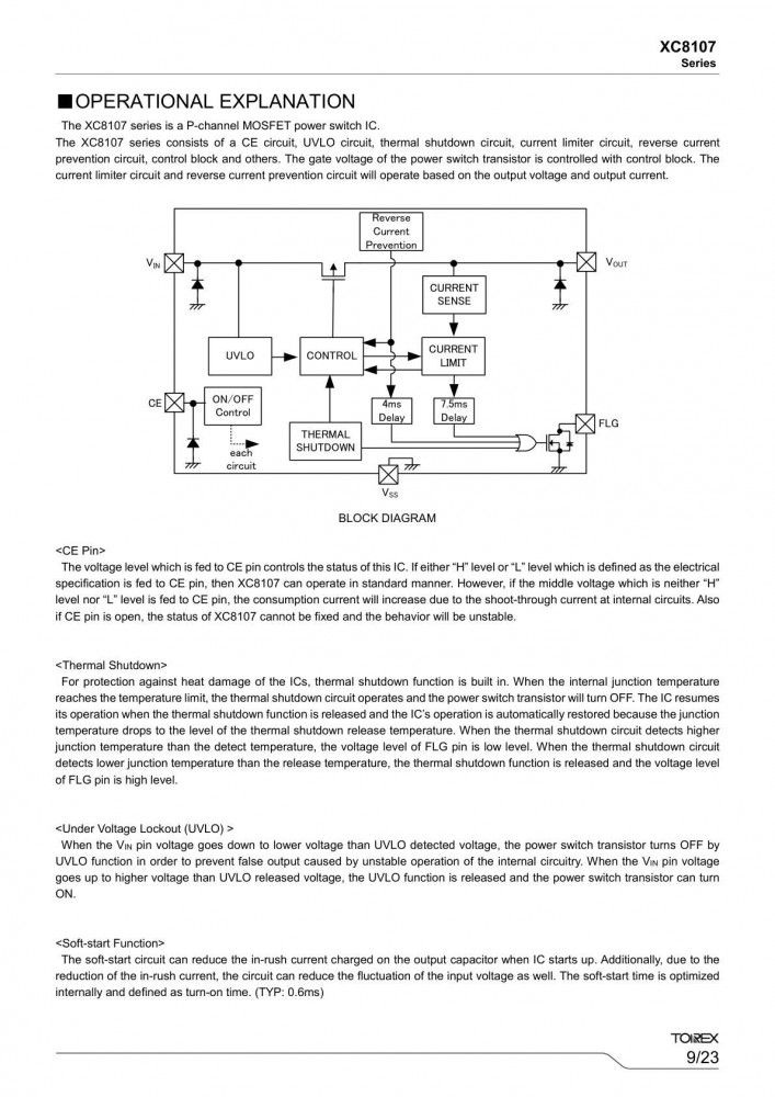 XC8107 datasheet page 9