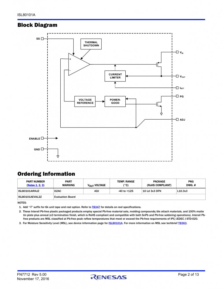 ISL80101A datasheet page 2