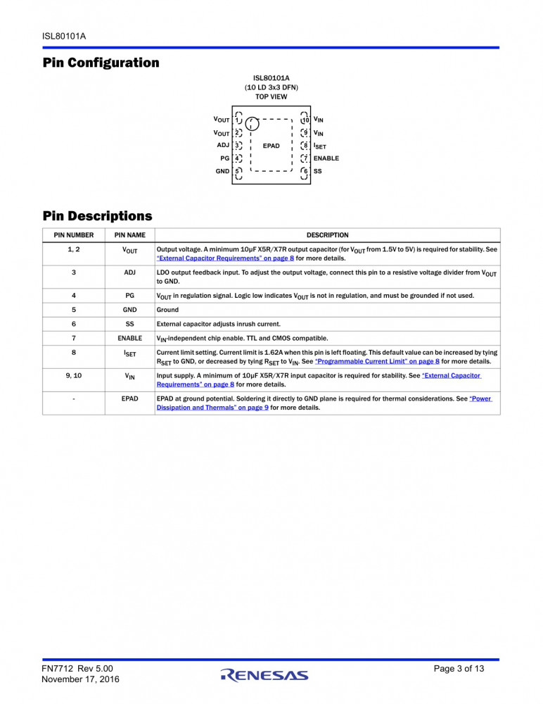 ISL80101A datasheet page 3