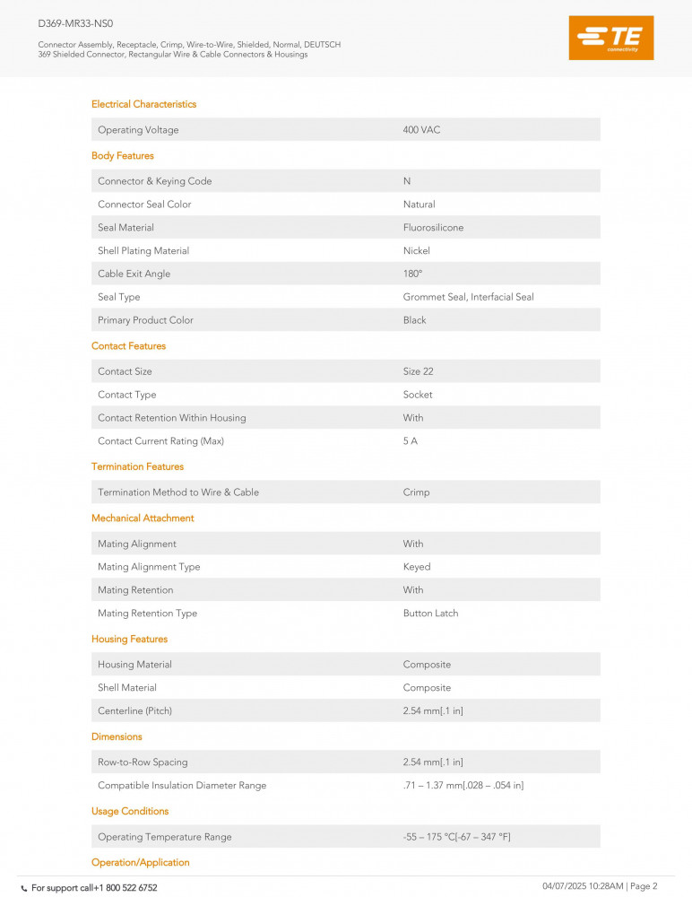 D369-MR33-NS0 technical document page 2