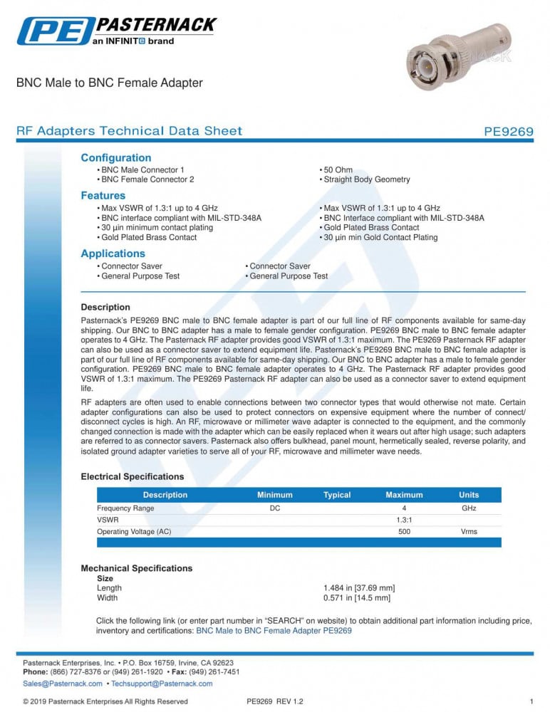 PE9269 technical document page 1