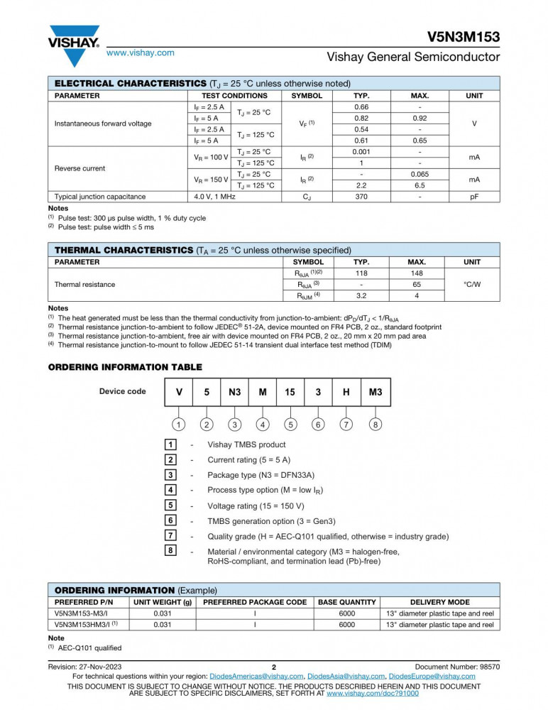 V5N3M153 datasheet page 2