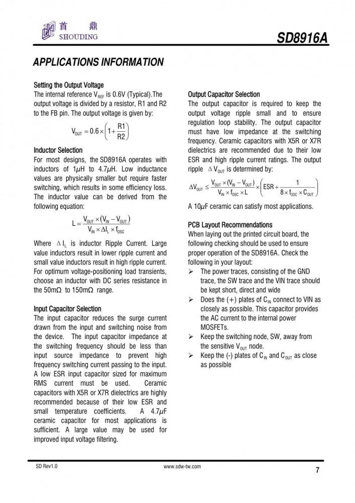 SD8916A datasheet page 7