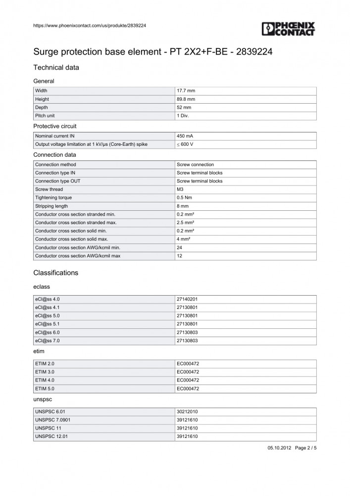 Product document page 2