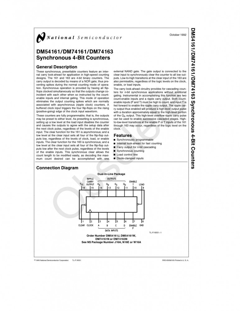DM74161J datasheet page 3