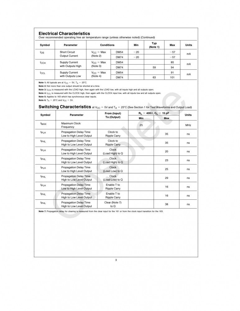 DM74161J datasheet page 5