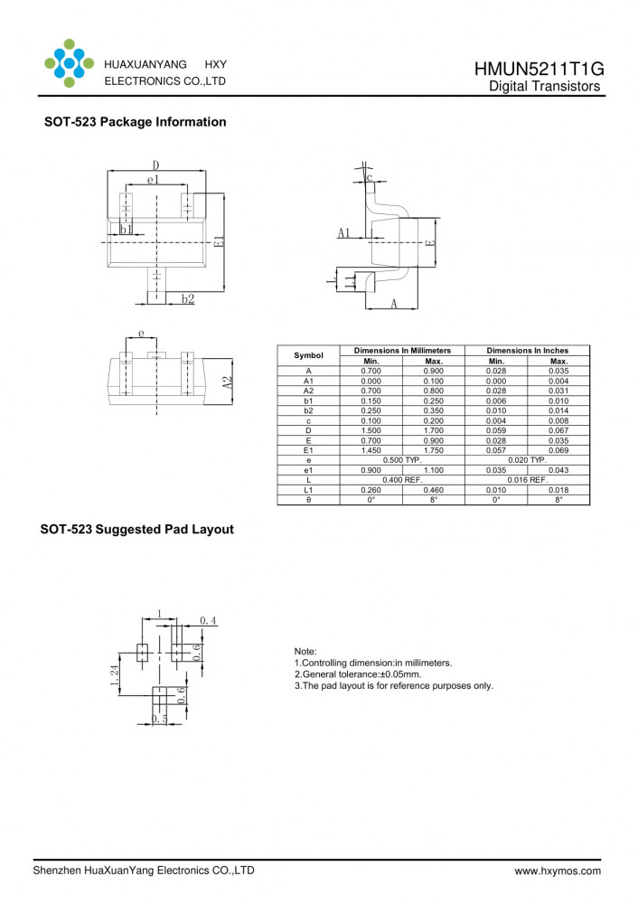 HMUN5211T1G technical document page 3