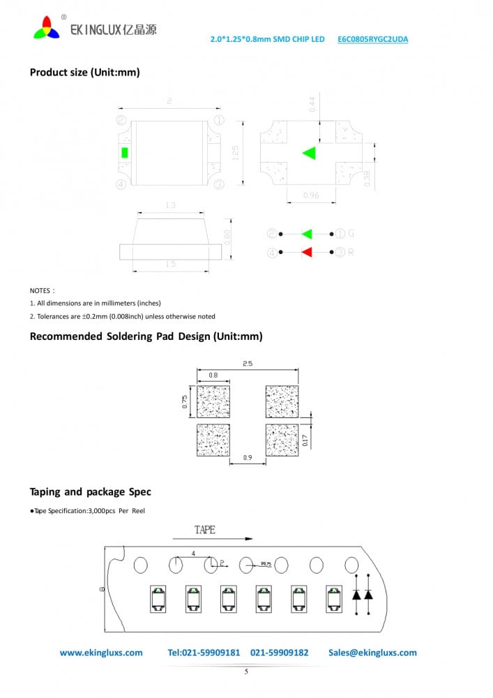 E6C0805RYGC2UDA datasheet page 5