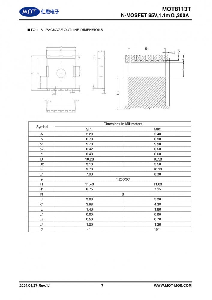 MOT8113T datasheet page 7