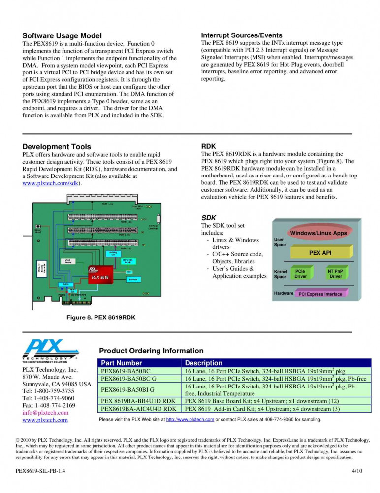 PEX8619 technical document page 4