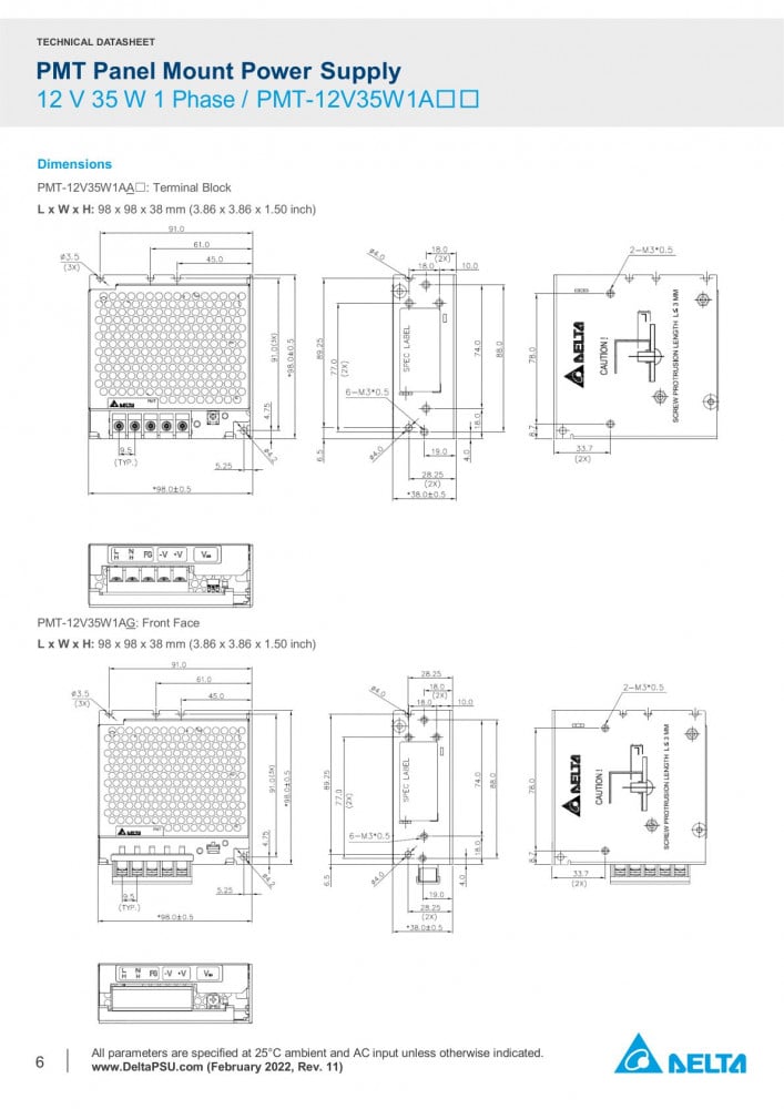 PMT-12V35W1AG datasheet page 6