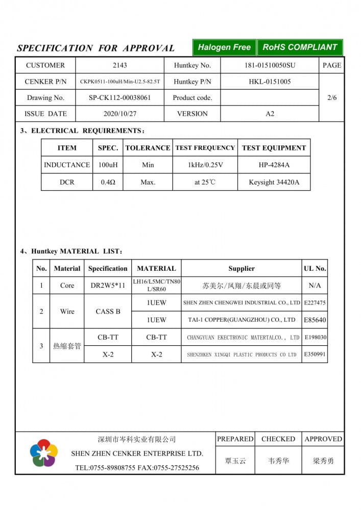 CENKER approval specification page 4
