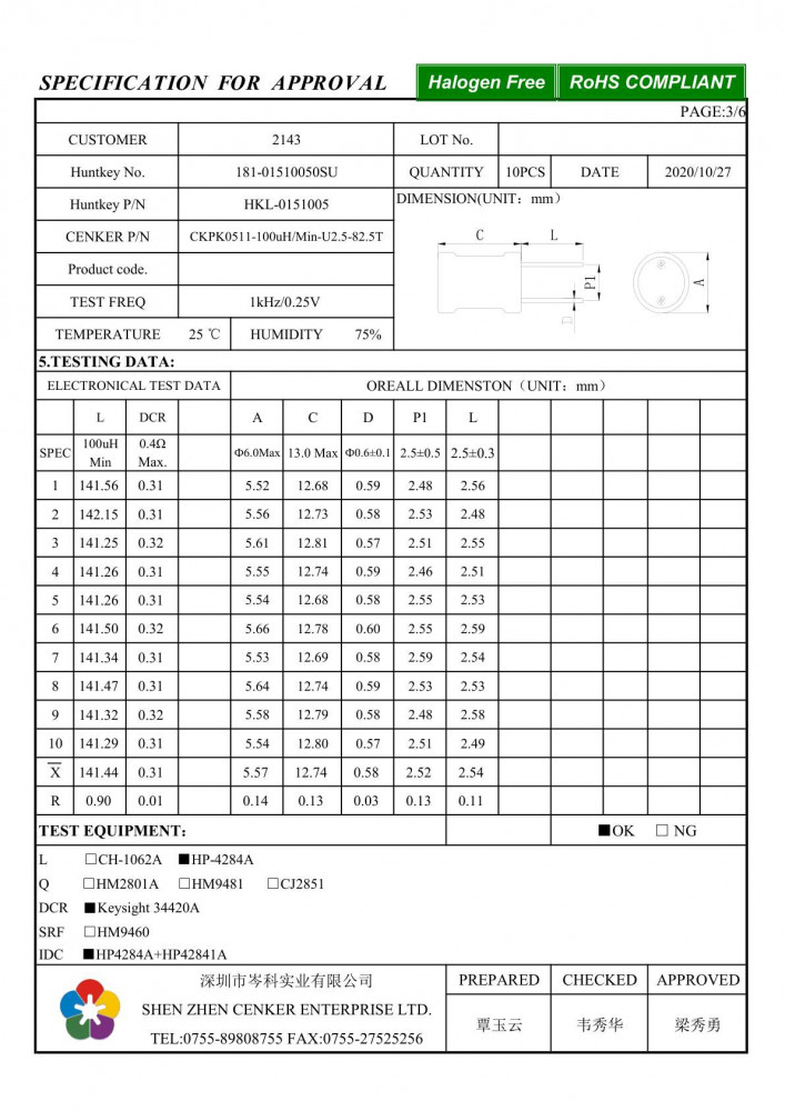 CENKER approval specification page 5