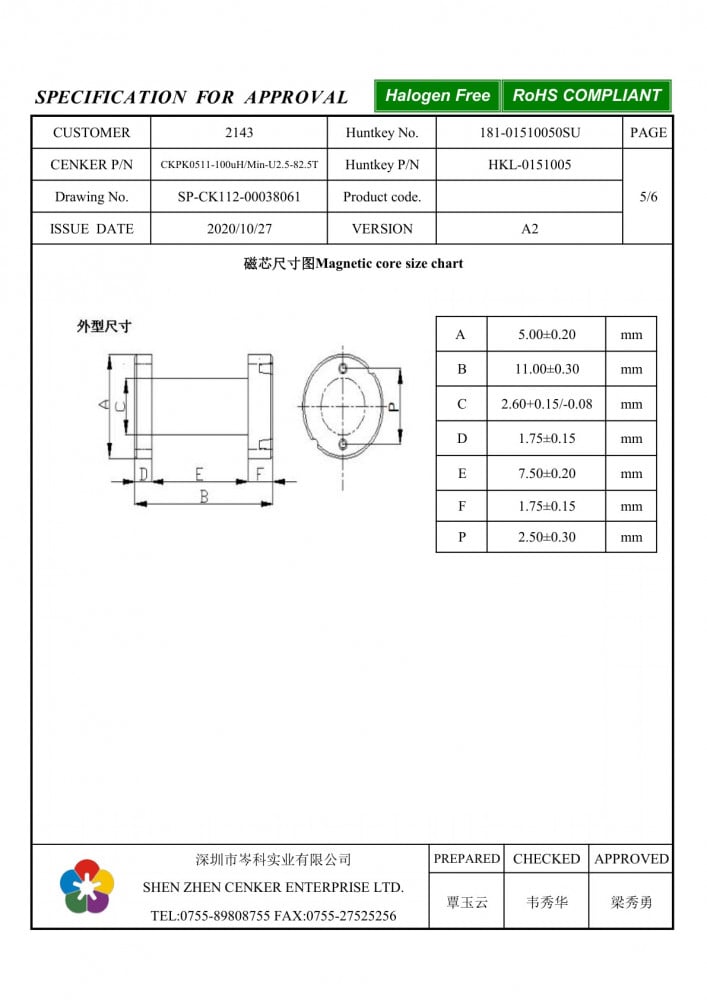 CENKER approval specification page 7