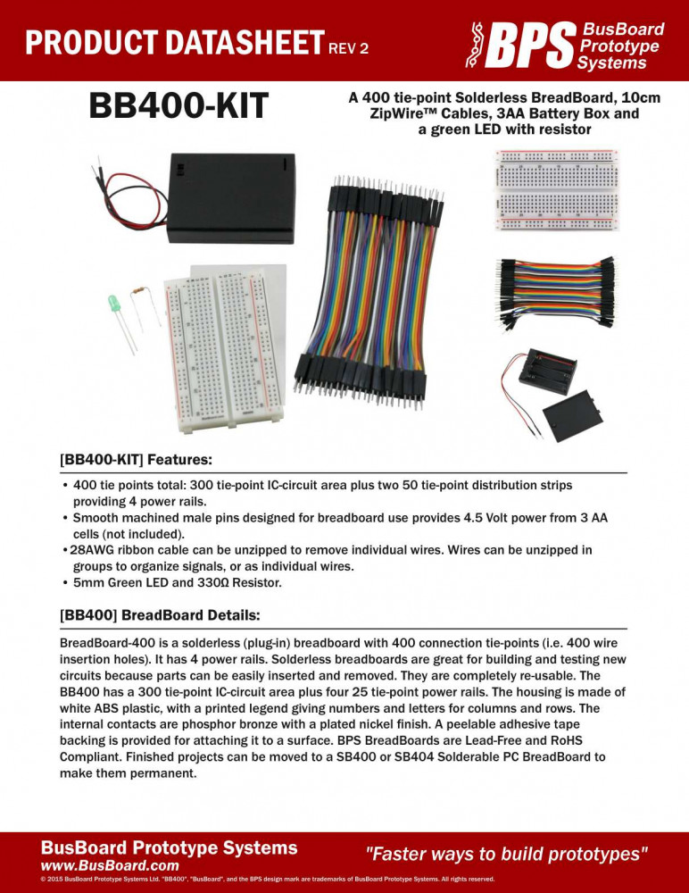 BB400-KIT product document image, page 1