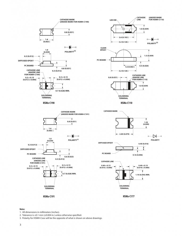 HSMG-C170 datasheet page 3