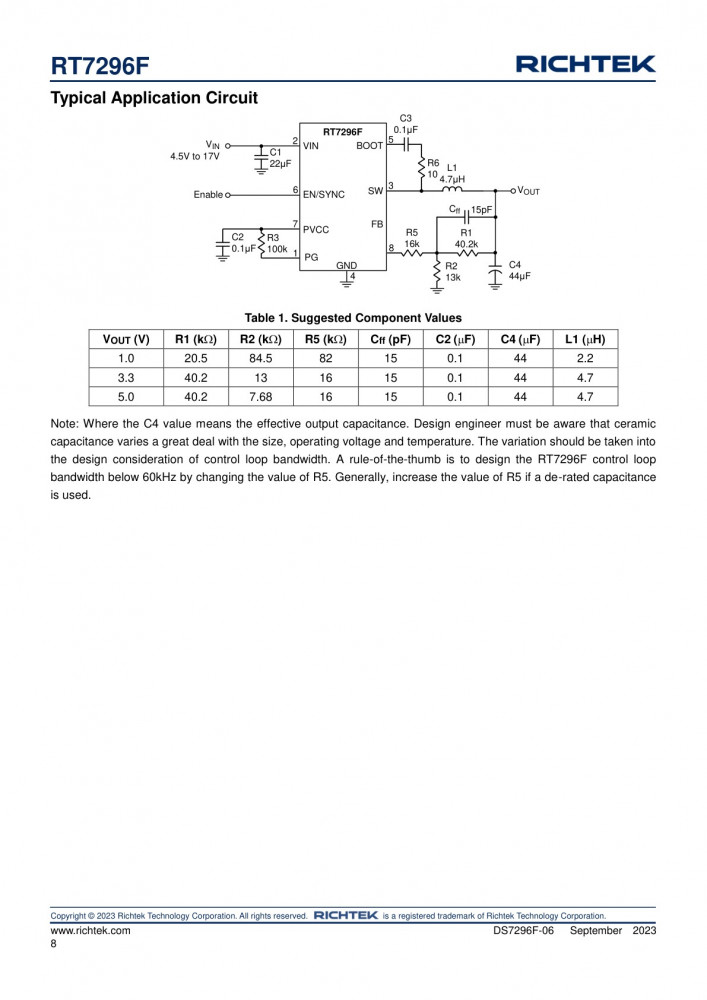 RT7296F datasheet page 8