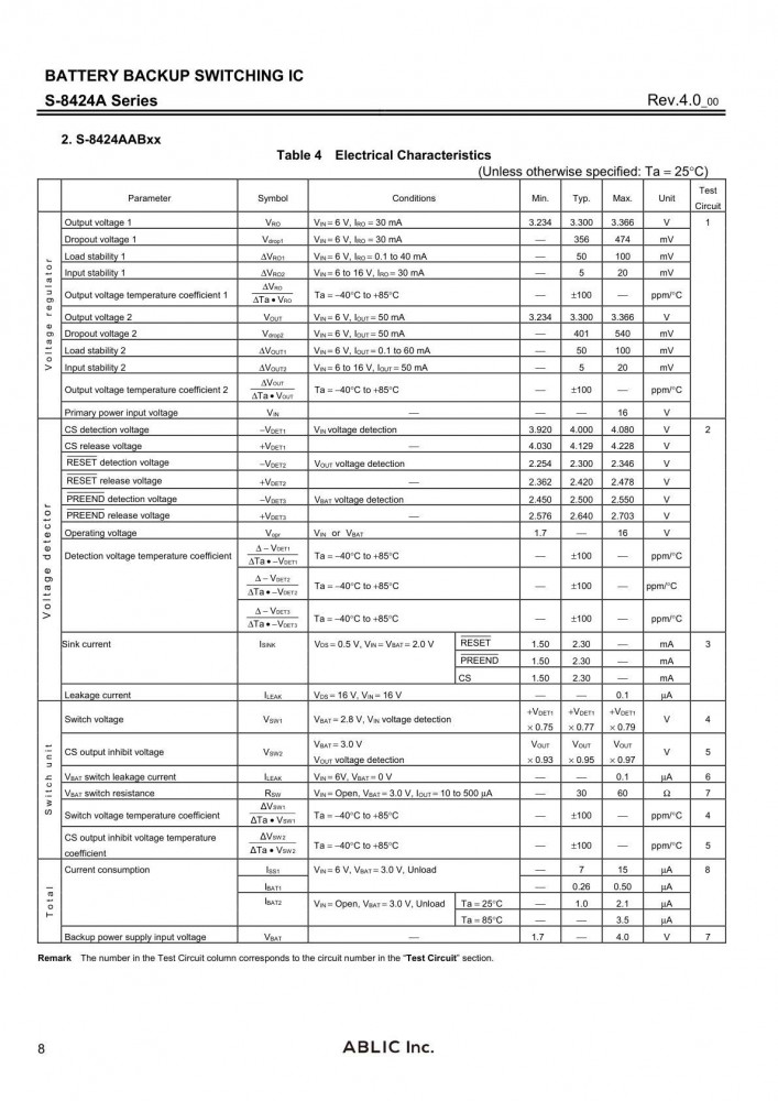 S-8424A datasheet page 8