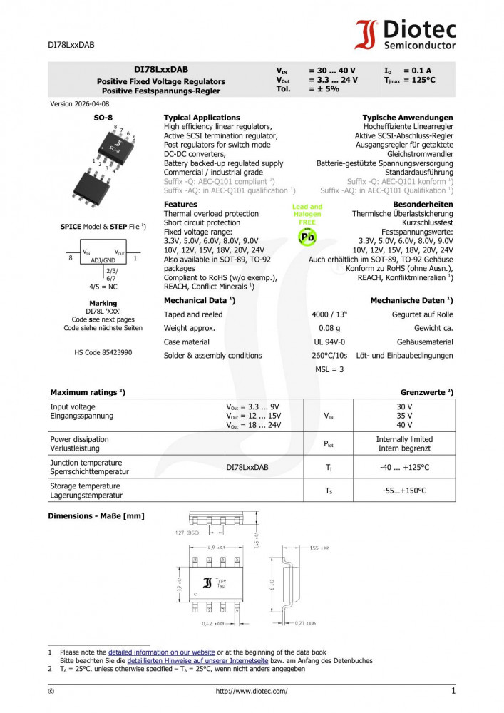 DI78LxxDAB datasheet page 1