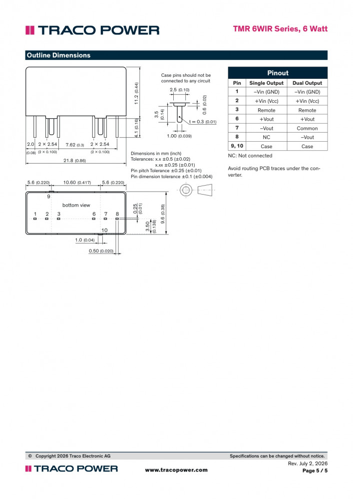 TMR 6-7210WIR technical document page 5