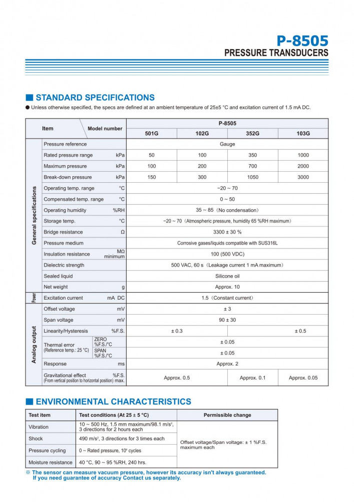 P-8505 technical document page 2