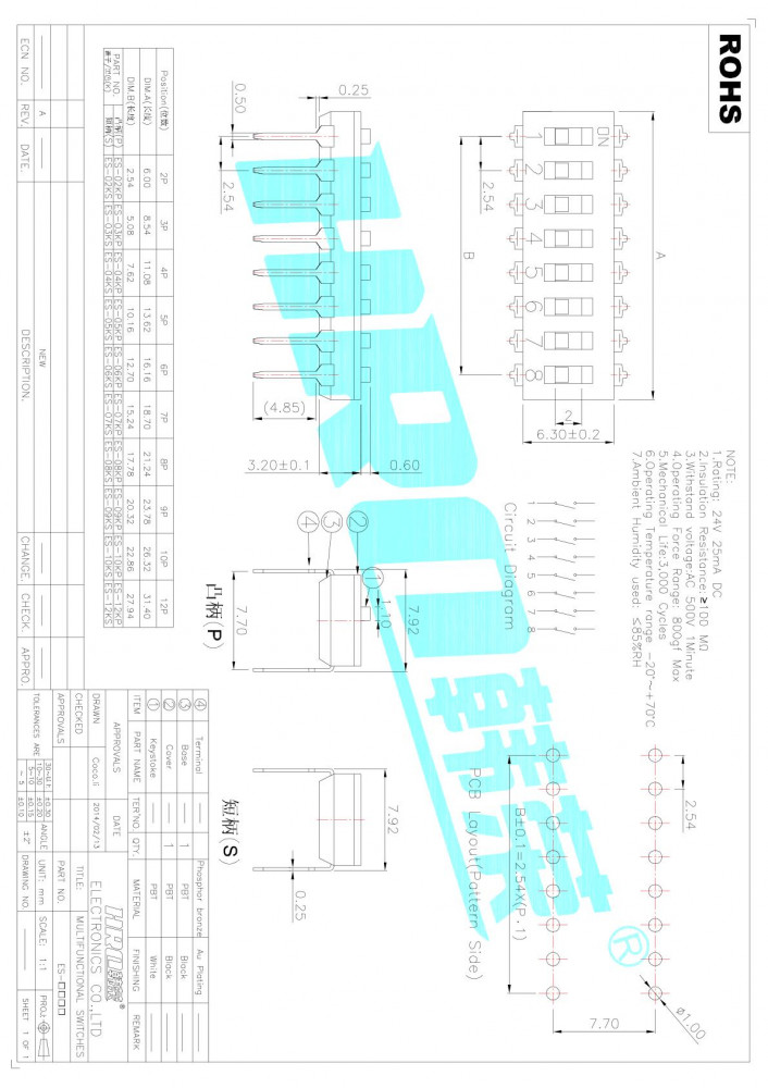 ES-06KP technical drawing
