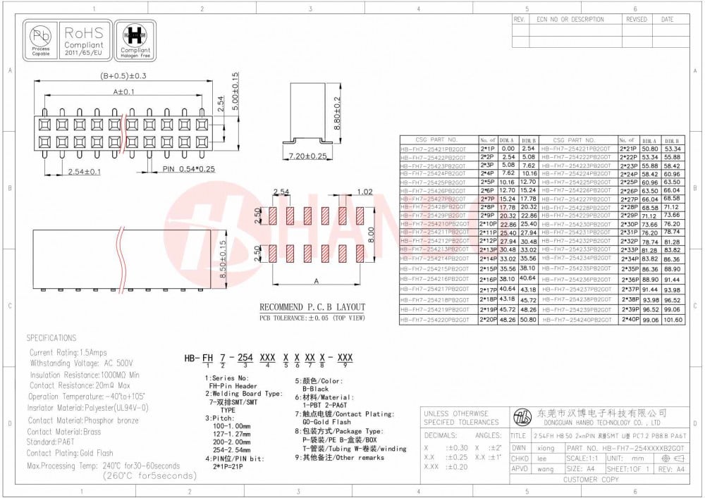 HB-FH7-25423PB2GOW technical drawing preview