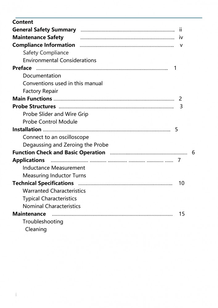 Micsig CP503B and CP1003B manual preview, page 4