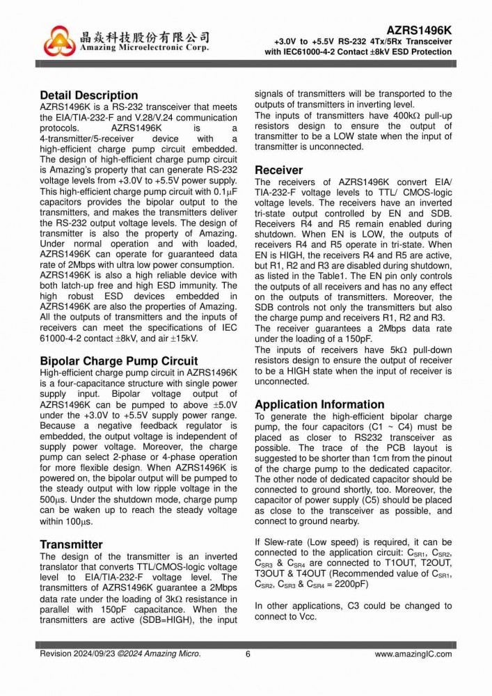 AZRS1496K technical document page 6