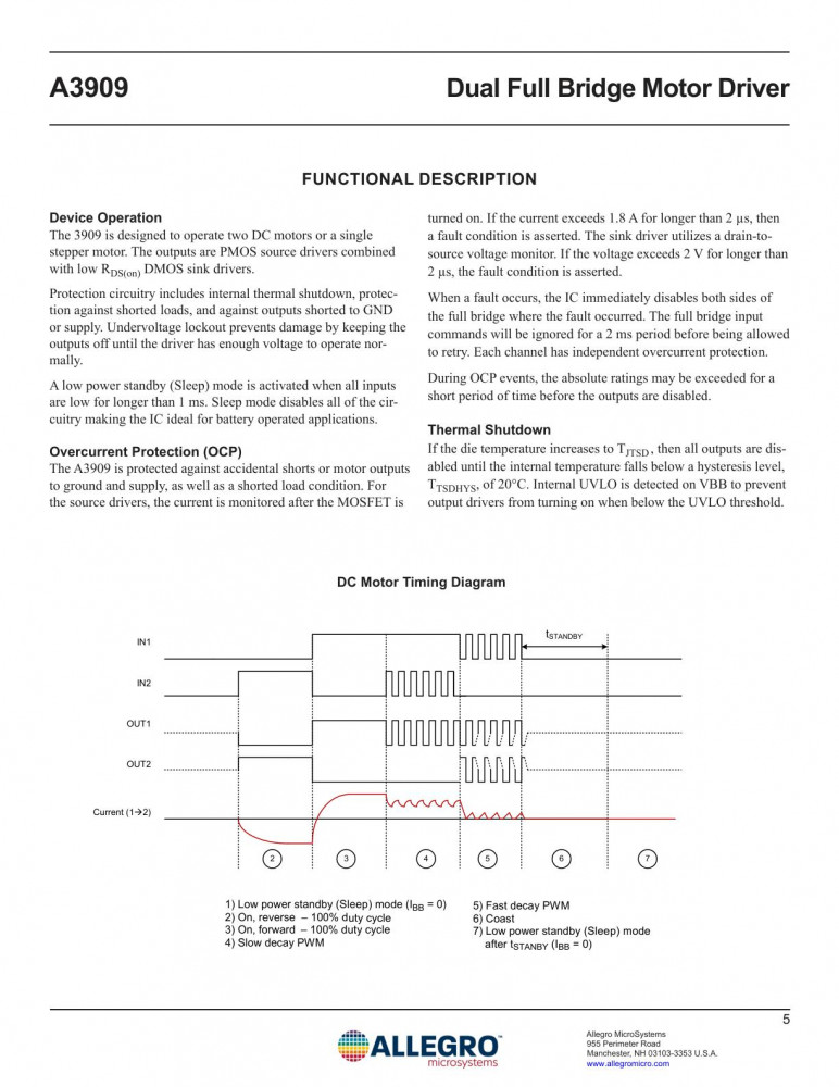 A3909 datasheet page 5