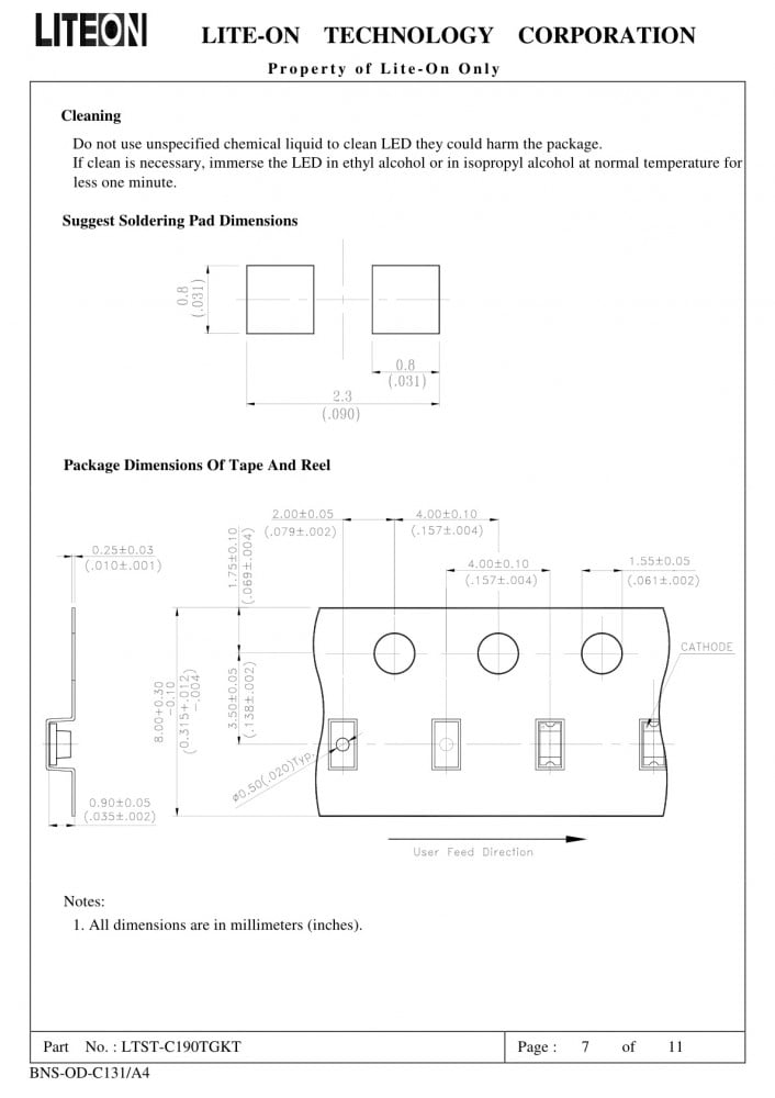 LTST-C190TGKT datasheet page 8