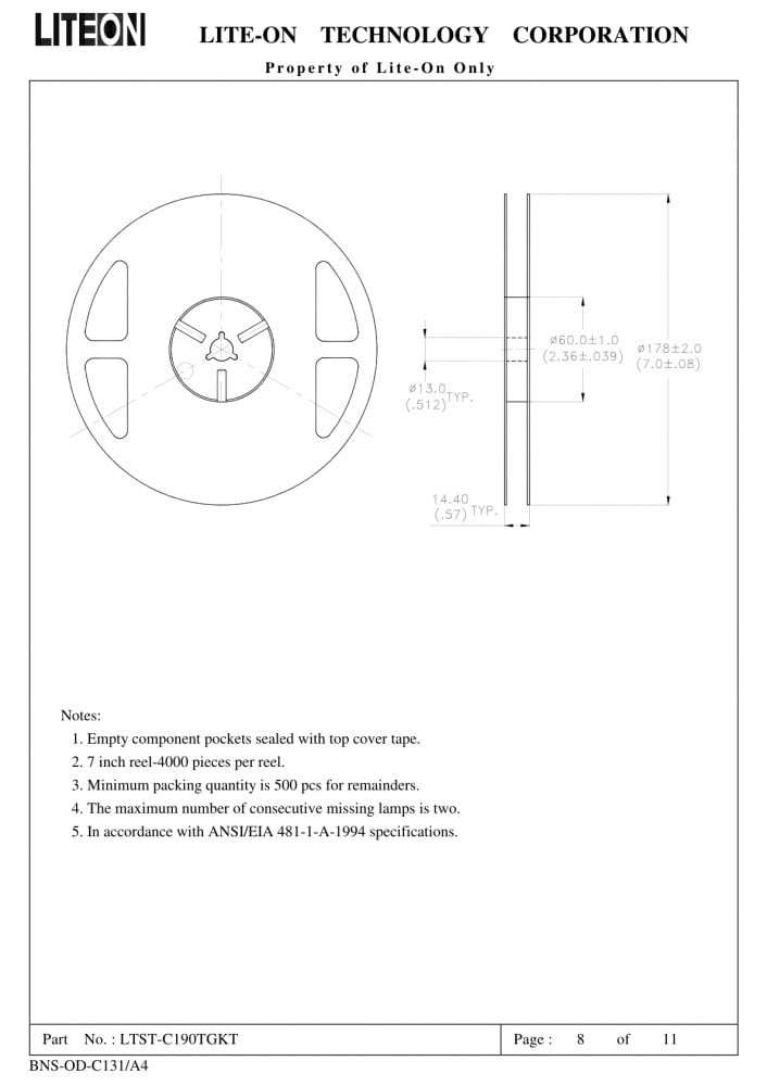 LTST-C190TGKT datasheet page 9