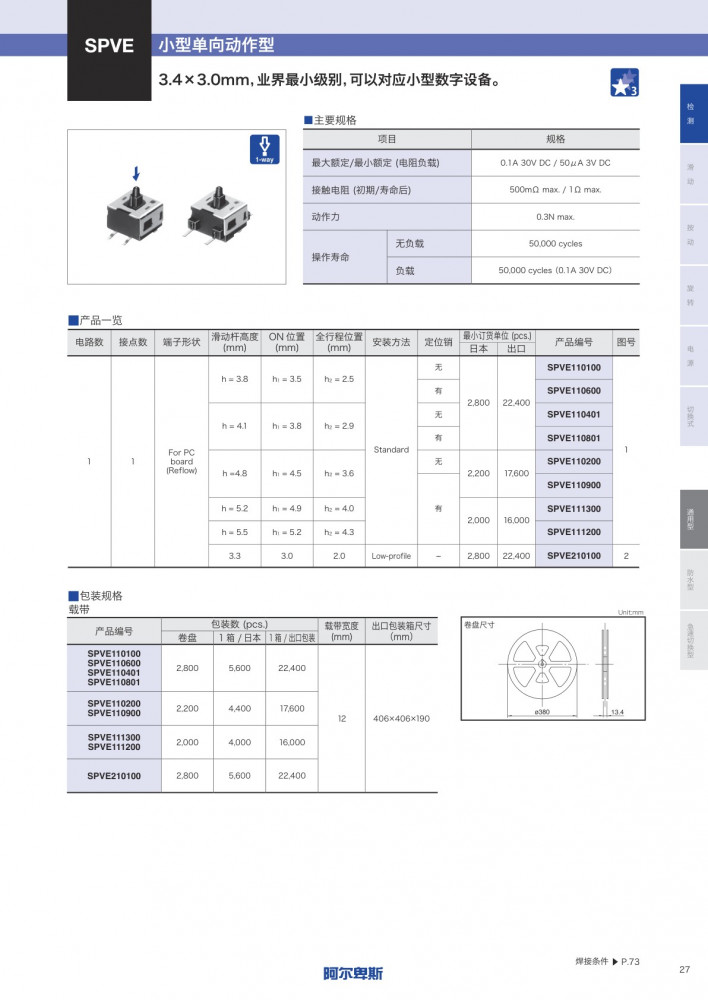 SPVE110200 technical document page 1
