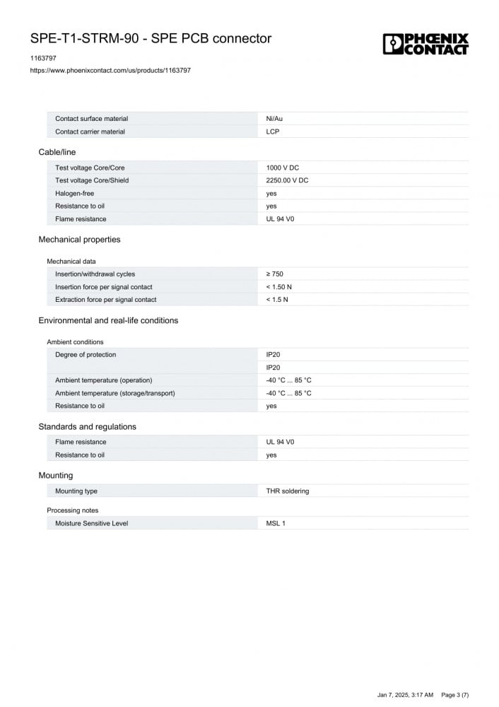 Phoenix Contact 1163797 technical document page 3