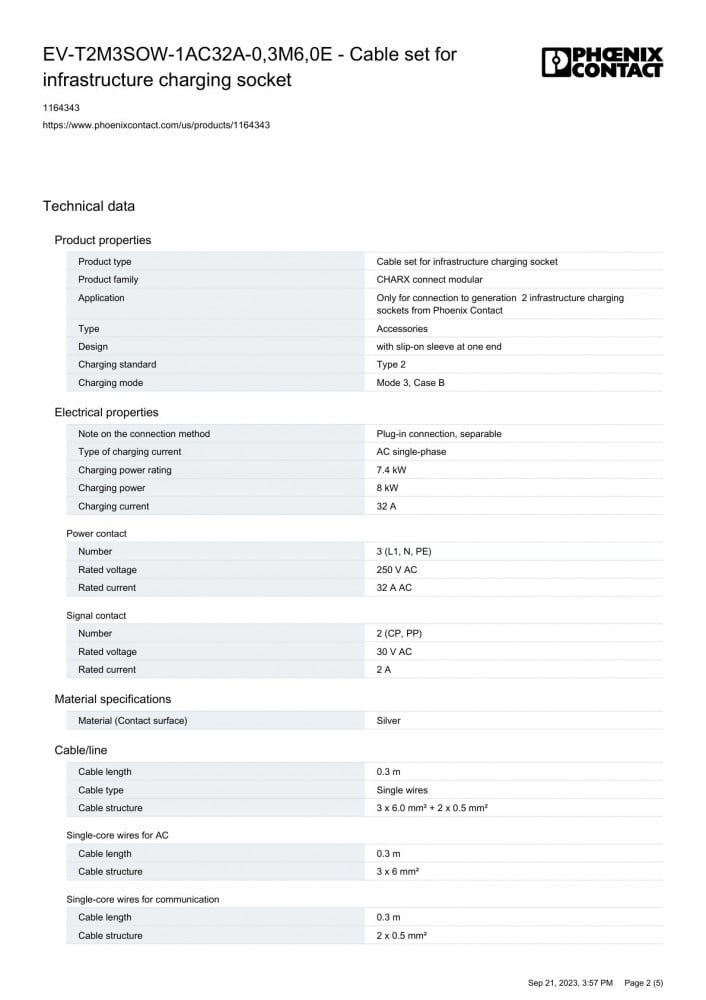 Phoenix Contact 1164343 technical document page 2