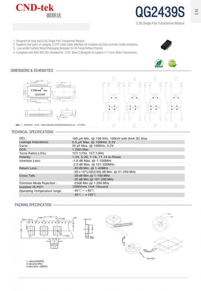 QG2439S technical document page