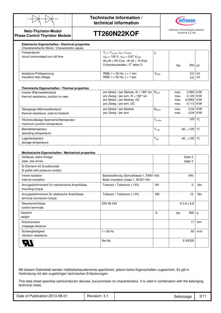 TD260N22KOF technical document page 3
