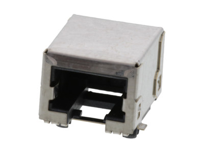 Modular Jack, Right-Angle, True Surface Mount, 8/8, Shielded, Reel