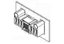 2.00mm, 5.50mm, 7.50mm Pitch EXTreme Ten60Power Vertical Receptacle Assembly with Top Guide Receivers, 3 AC Power Circuits, 25 Signal Circuits, 4 DC Power Circuits