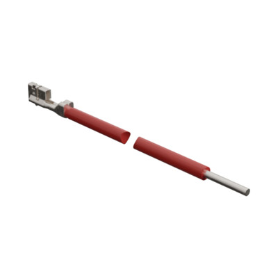 Pre-Crimped Lead Micro-One Female-to-Pigtail, Matte Tin Plating, 300.00mm Length, 24 AWG, Red for sale