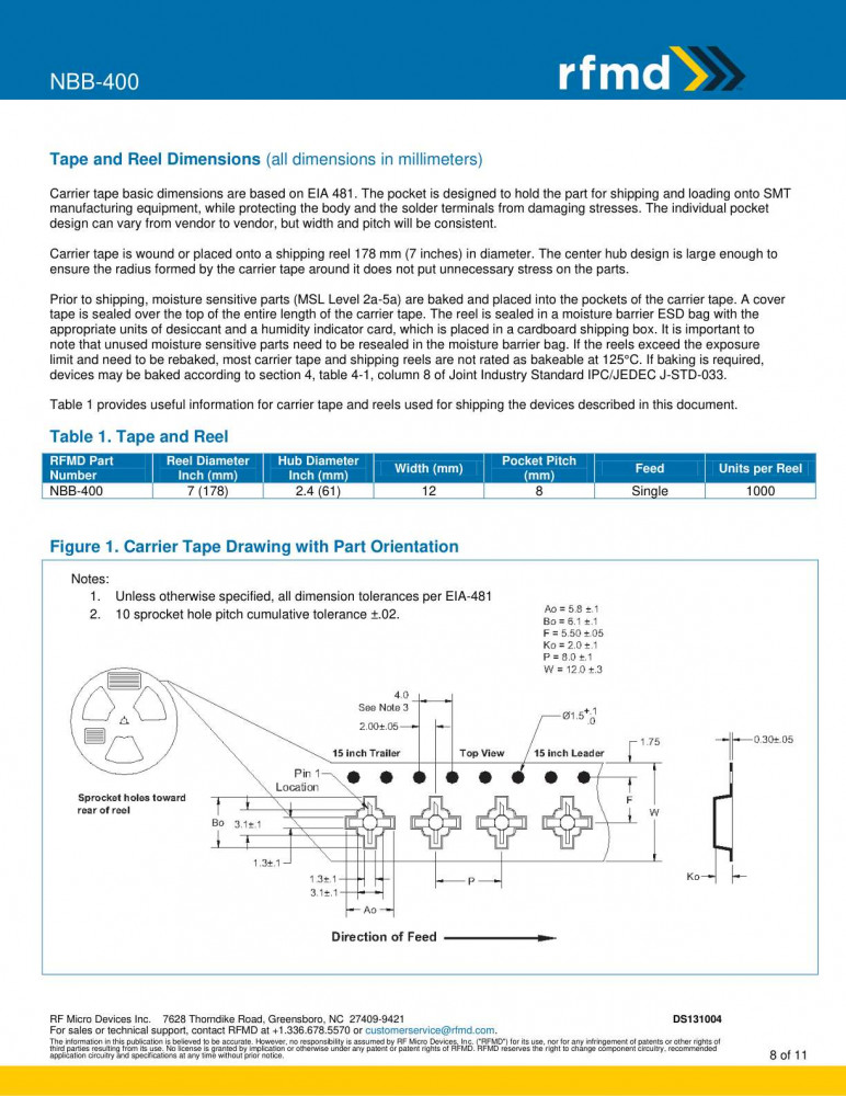 NBB-400 datasheet page 8