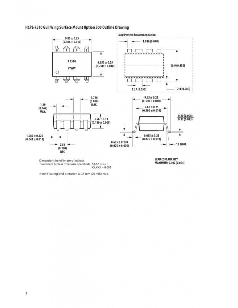 HCPL-7510 datasheet page 3