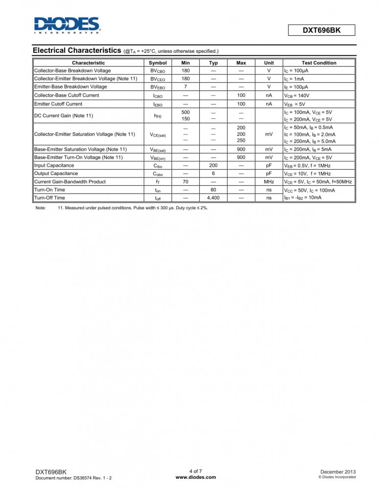 DXT696BK-13 datasheet page 4