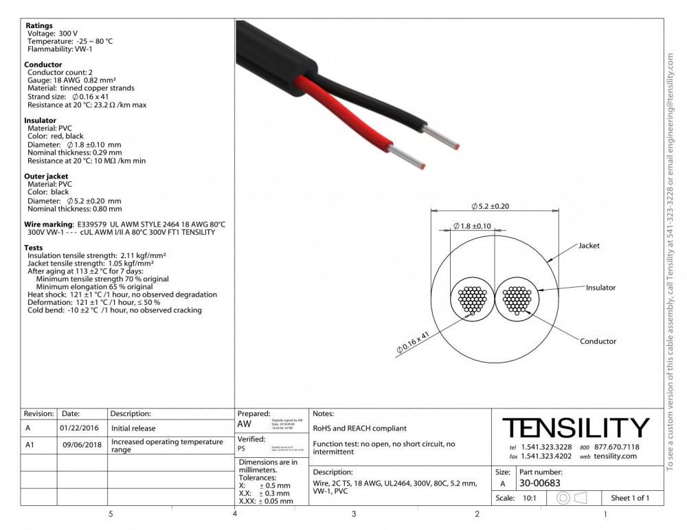 Tensility International 30-00683 product drawing