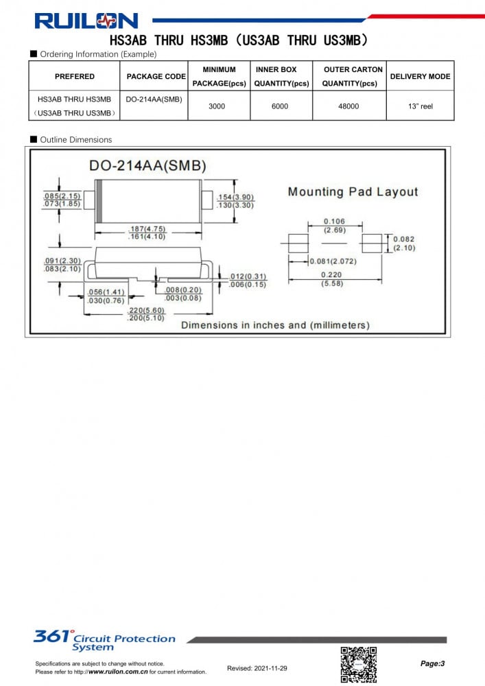 HS3DB datasheet page 3