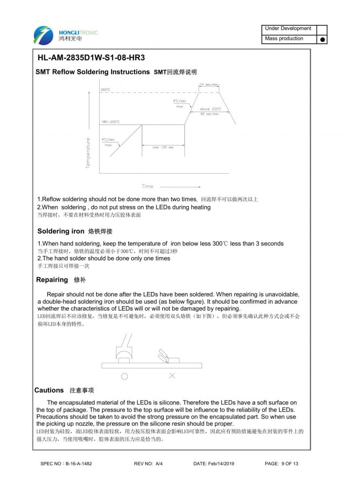 HL-AM-2835D1W-S1-08-HR3 datasheet page 9