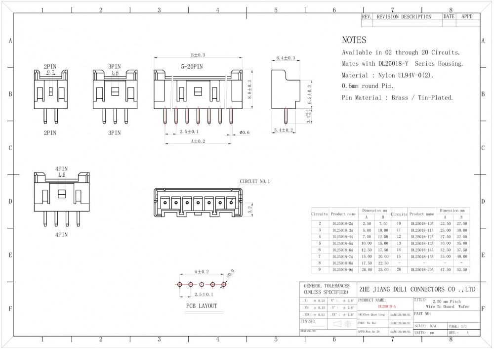 DL25018 technical drawing page 4