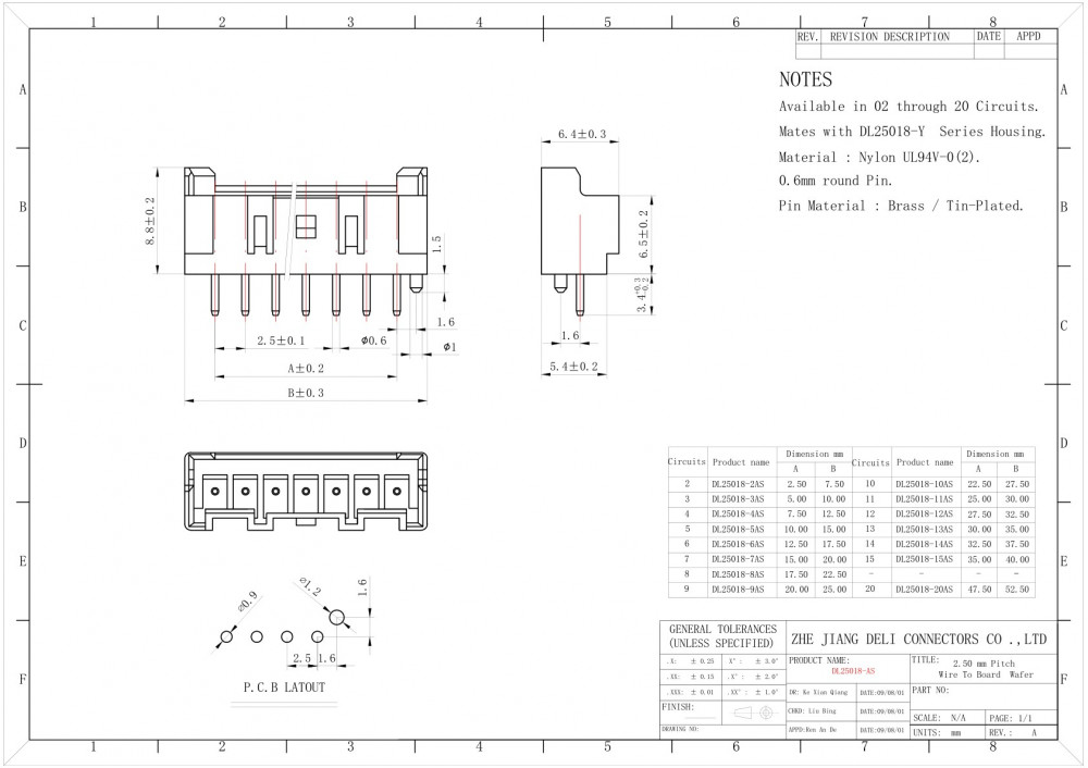 DL25018 technical drawing page 5