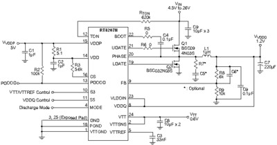 RT8207K - Complete DDRII/DDRIII/Low-Power DDRIII/DDRIV Memory Power Supply Controller