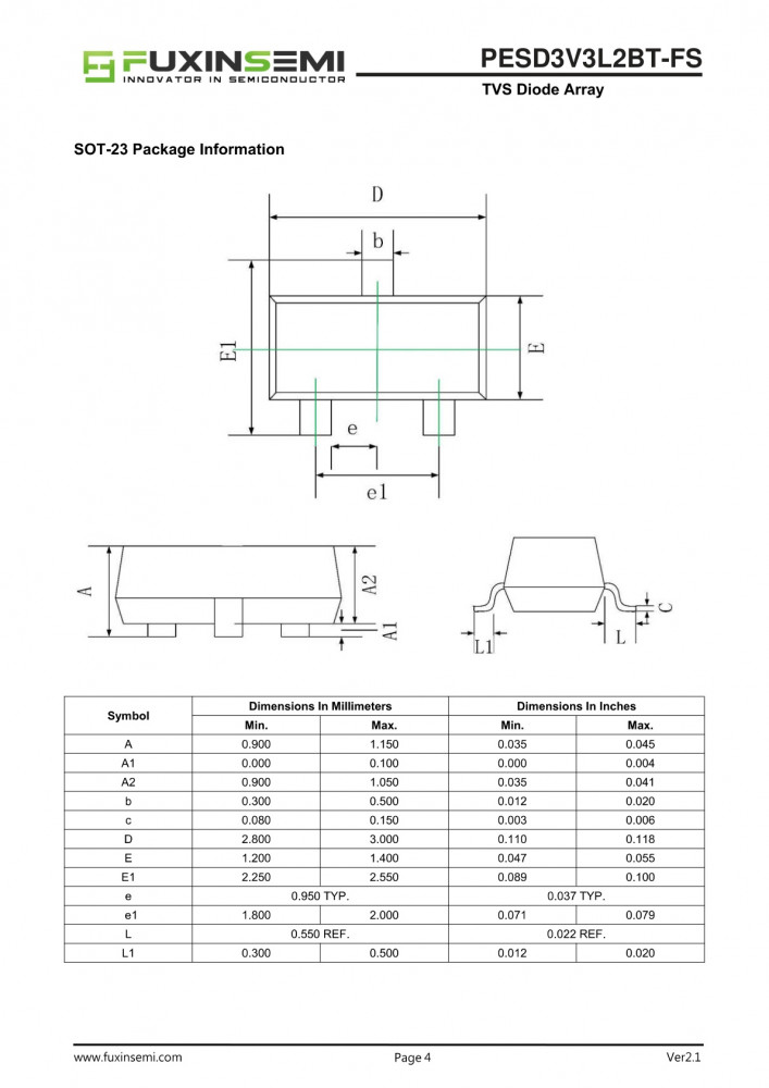 PESD3V3L2BT-FS technical document page 4